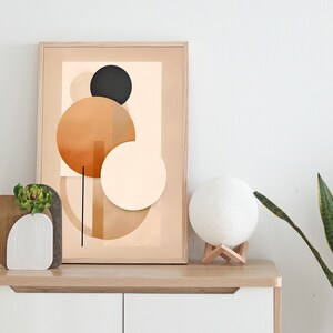 Geometric Shapes PRINTABLE, Modern Minimalist Earth Colour Poster ...