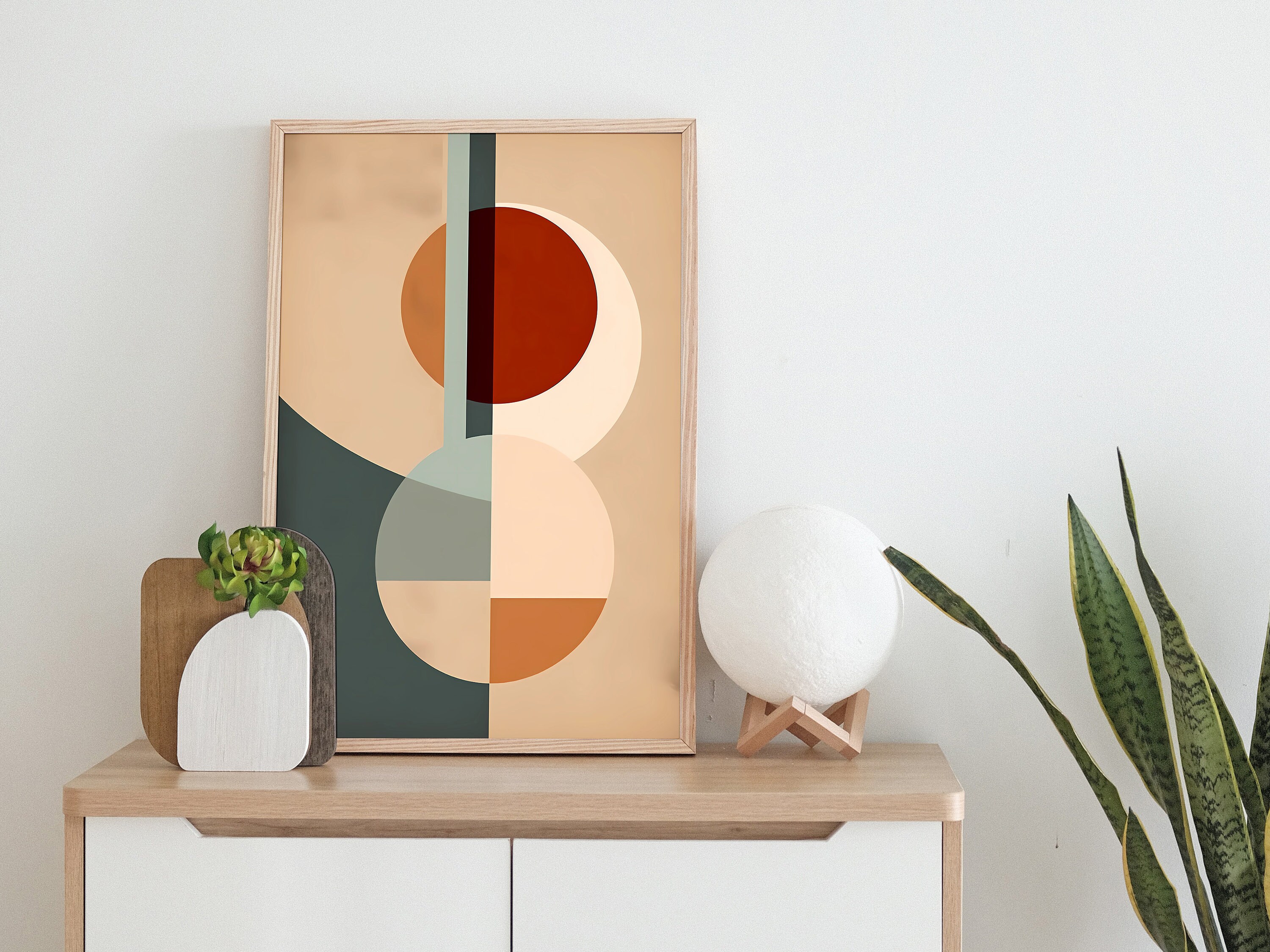 Geometric Shapes PRINTABLE, Modern Minimalist Earth Colour Poster ...