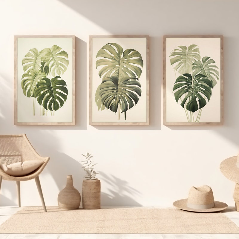 Monstera Wall Art - Etsy