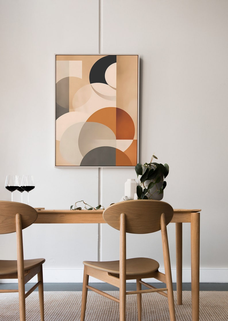 Geometric Shapes PRINTABLE, Modern Minimalist Earth Colour Poster ...