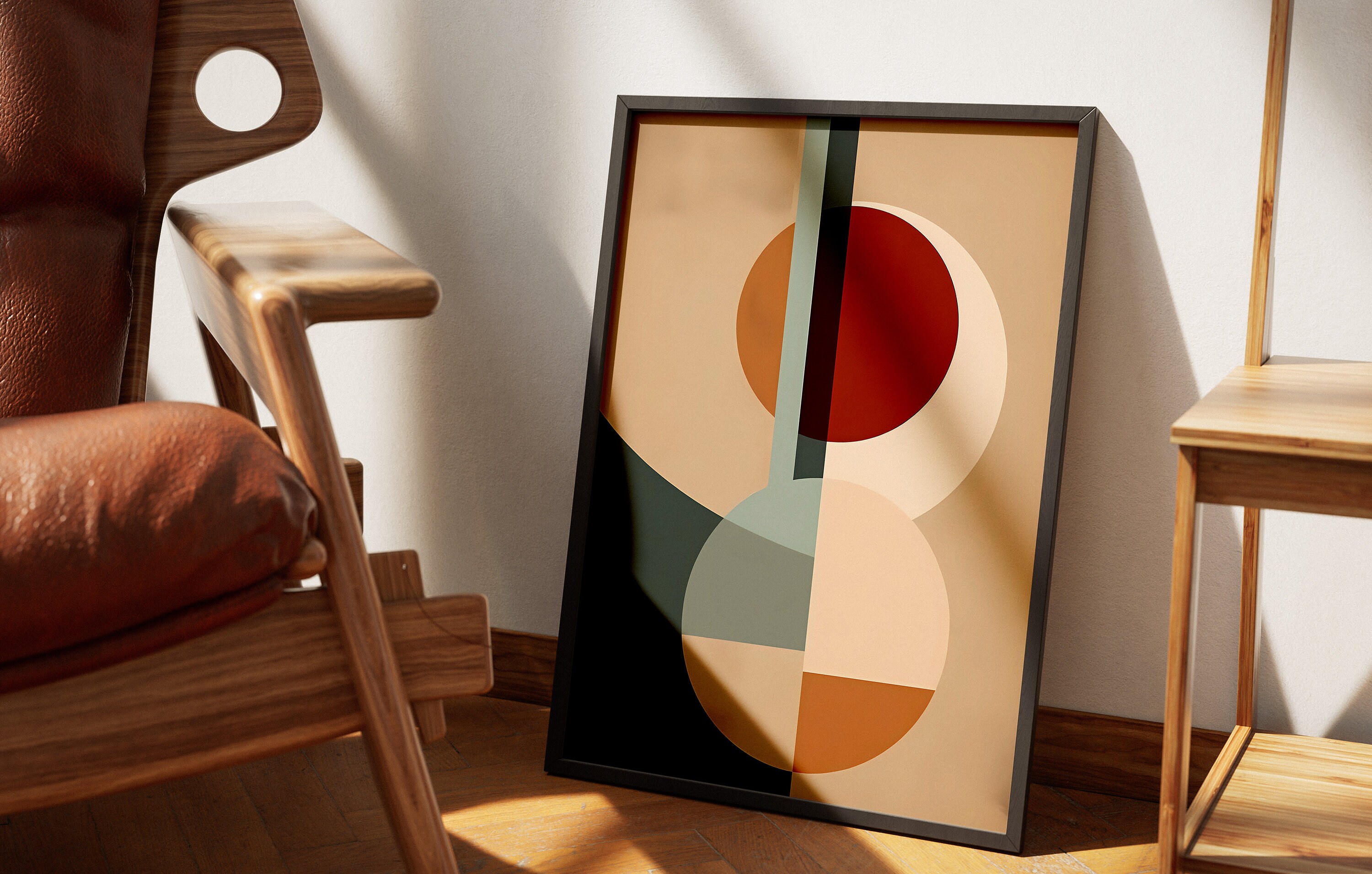 Geometric Shapes PRINTABLE, Modern Minimalist Earth Colour Poster ...