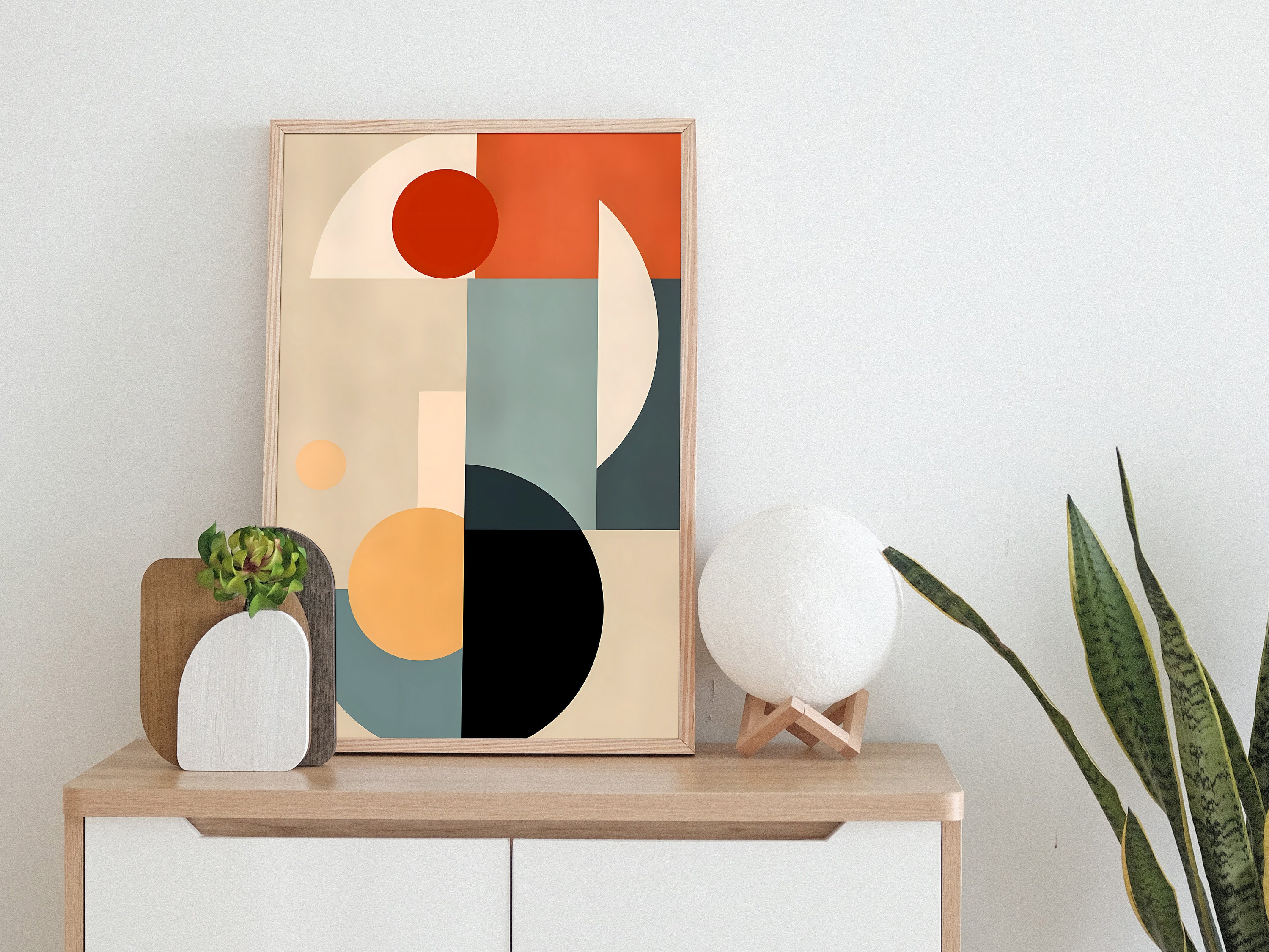 Geometric Shapes PRINTABLE, Modern Minimalist Earth Colour Poster ...