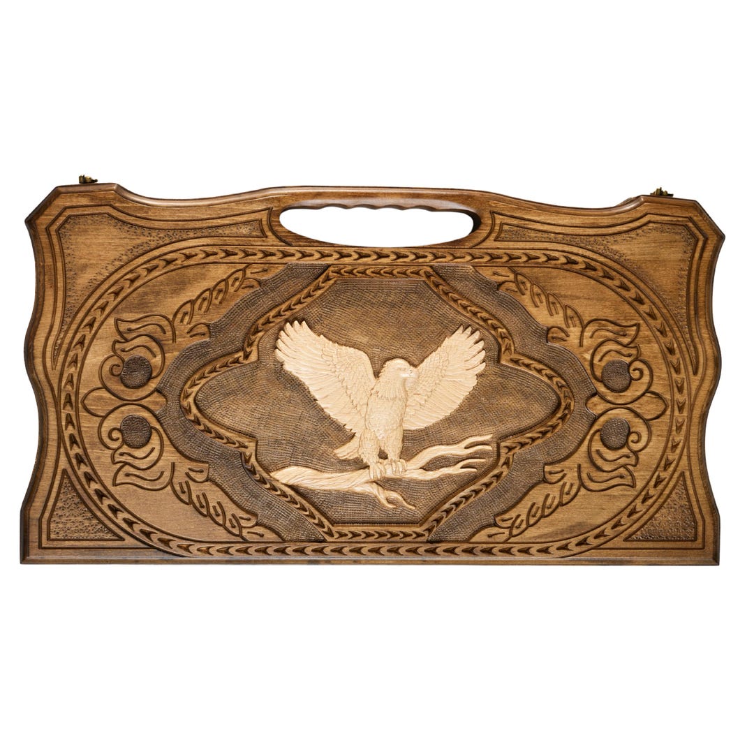 Handmade Luxury Wooden Backgammon Set. Bright Eagle Edition. Nardy ...