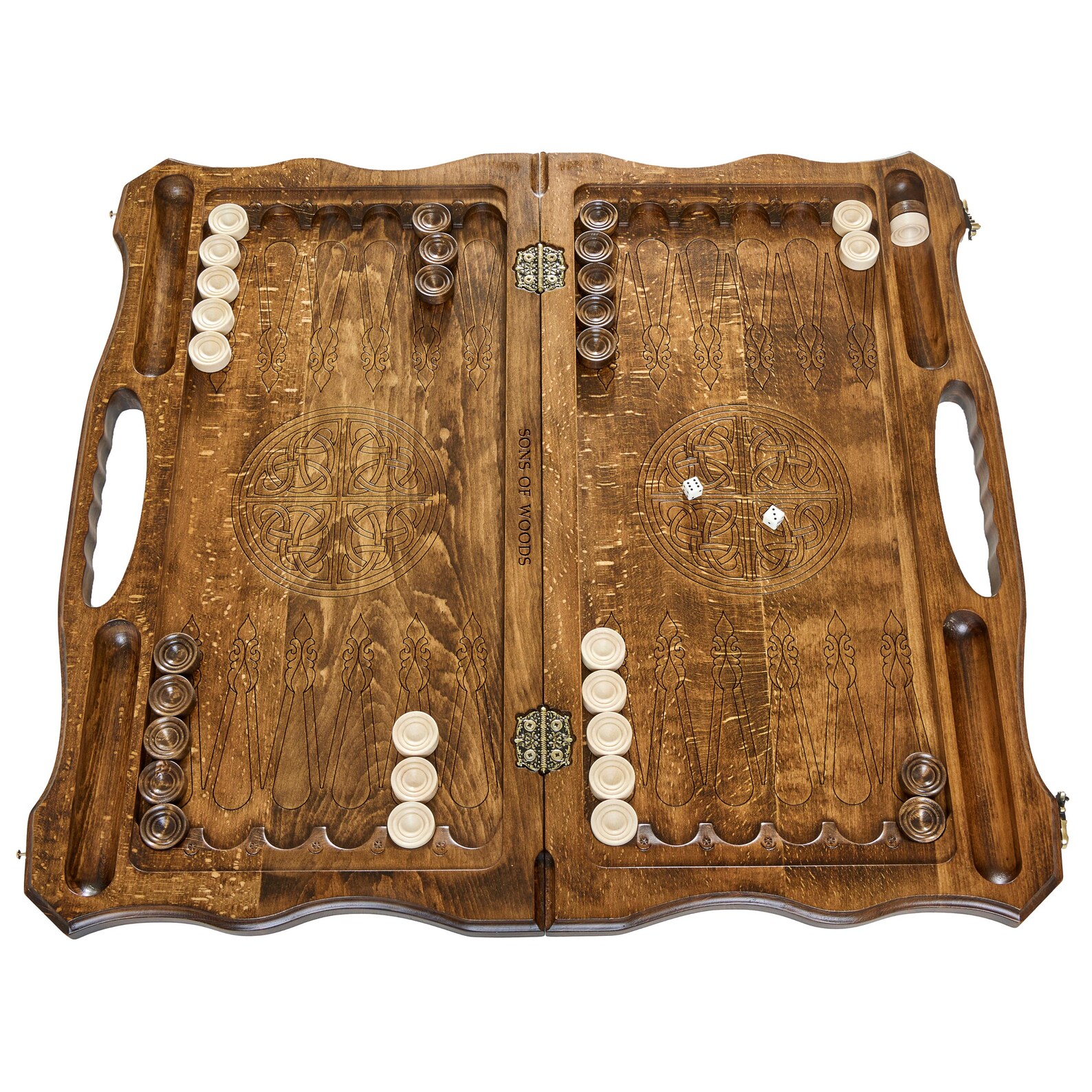 Handmade Luxury Wooden Backgammon Set. Bright Eagle Edition. Nardy ...