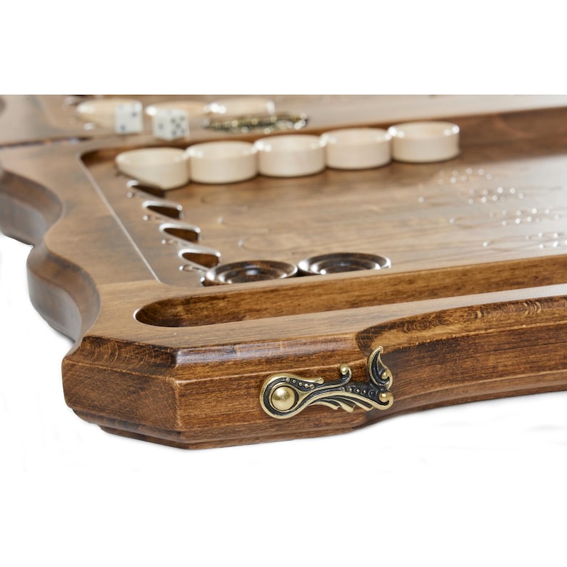 Handmade Luxury Wooden Backgammon Set. Lion Edition. Nardy, Tavla ...
