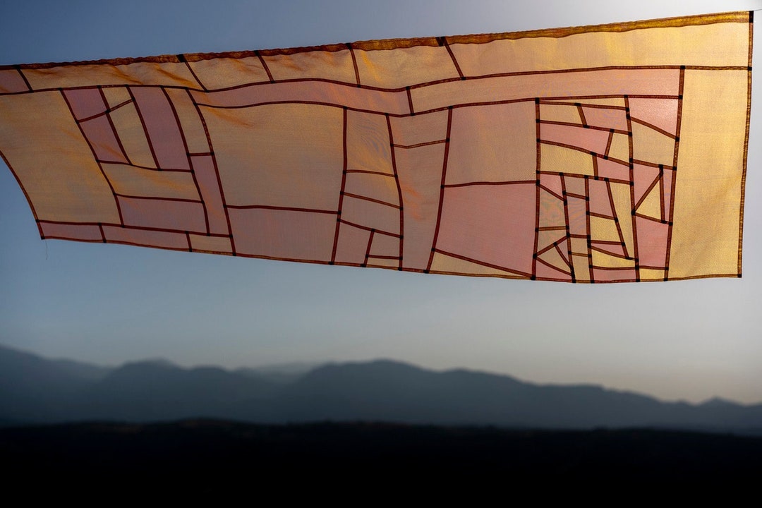 Silk Textile Wall Art, Bojagi, Pojagi, Jogakbo Patchwork, Textile ...