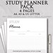 Study Planner Pack Printable Planner, Education Template, Study Plan ...