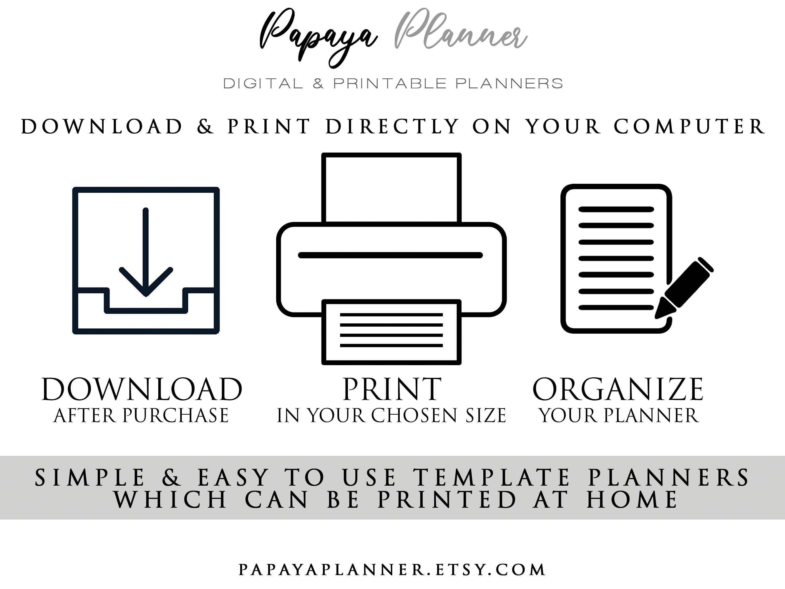Travel Checklist - Printable Planner, Personal Planner, Leisure Planner ...