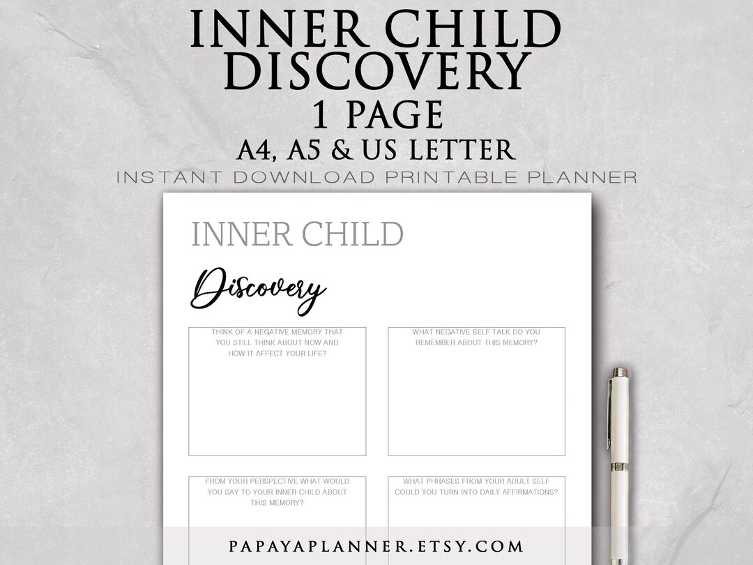 Inner Child Discovery - Printable Planner, Personal Planner, Self ...