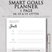 Smart Goals Planner Printable Planner, Productivity Planner, Habit ...