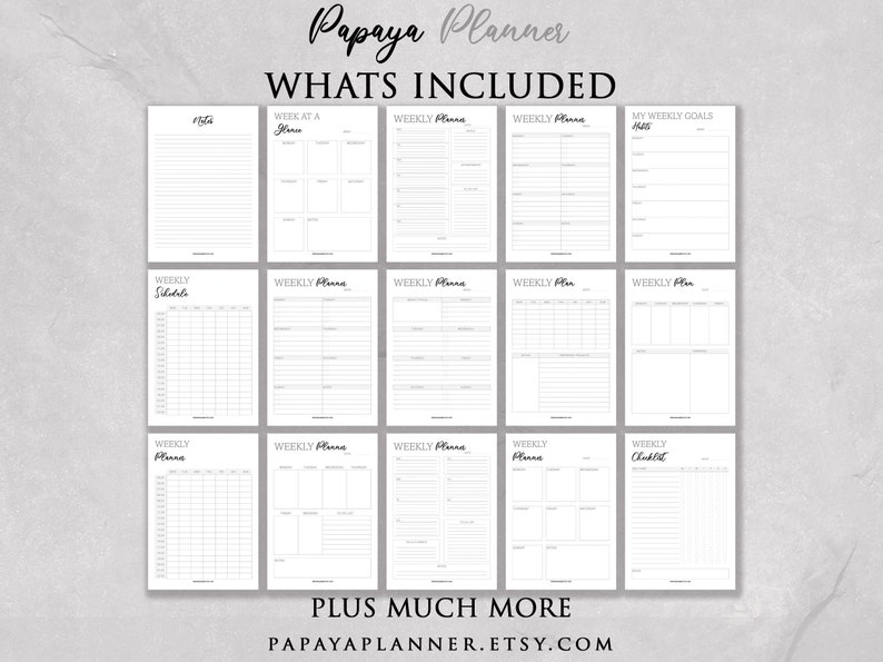 Weekly Planners Set - 21 Pages - Printable Planner, Personal Planner ...