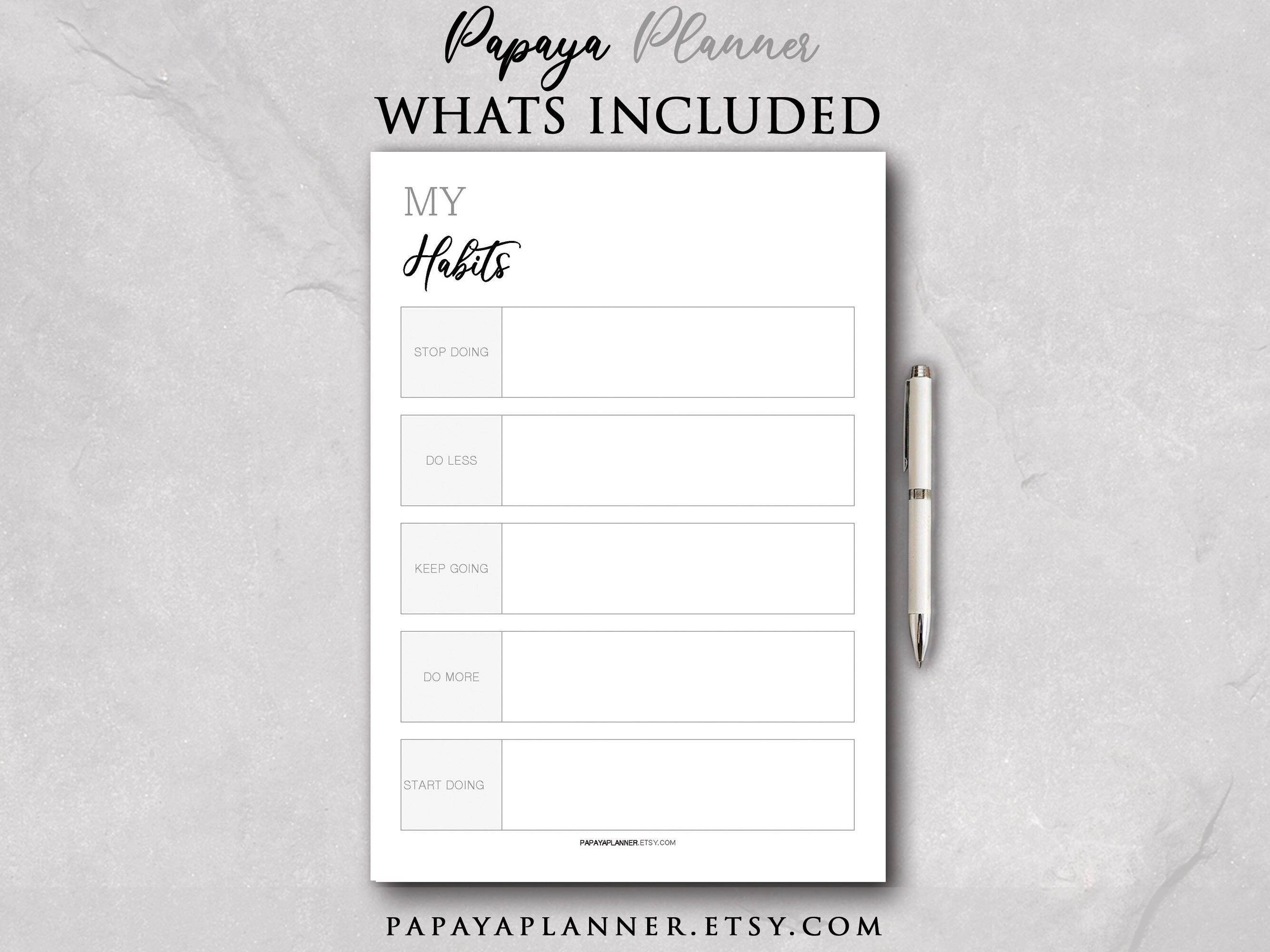 My Habits Planner Printable Planner, Productivity Planner, Habit ...