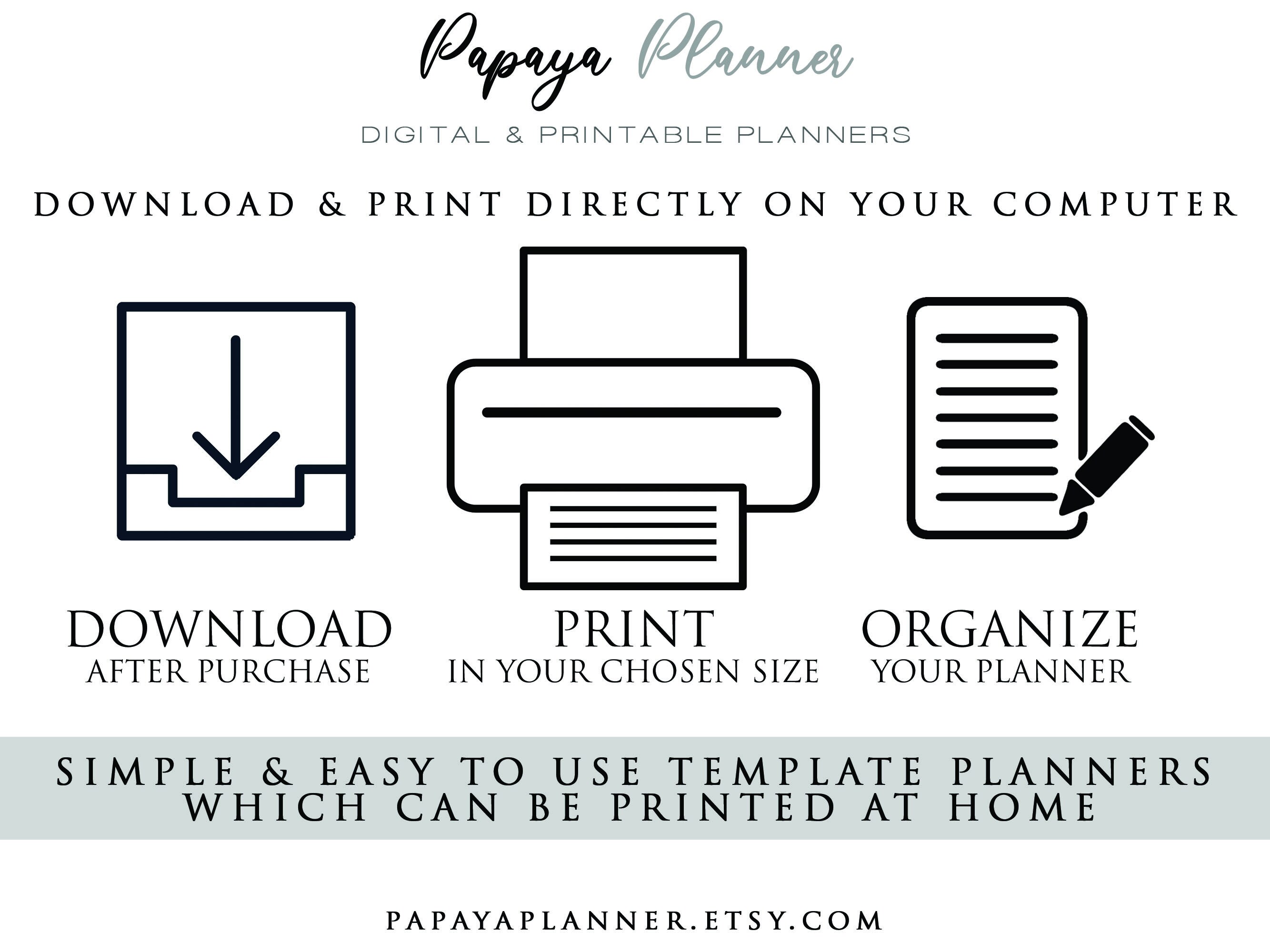 Financial Review Pack Printable Planner, Budget Template, Bill Plan ...