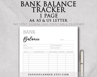 Accounts Tracker Pack Printable Planner, Budget Template, Bill Plan ...