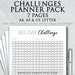 Challenges Pack Printable Planner, Productivity Planner, Habit Tracker ...