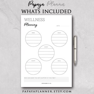 Wellness Planner - Printable Planner, Personal Planner, Self ...