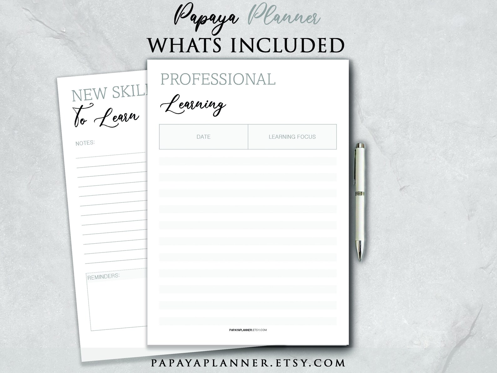 Professional Learning Printable Planner, Education Template, Study Plan ...