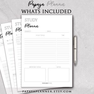 Study Planner Pack - Printable Planner, Education Template, Study Plan ...