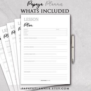 Lesson Plan Pack - Printable Planner, Education Template, Study Plan ...