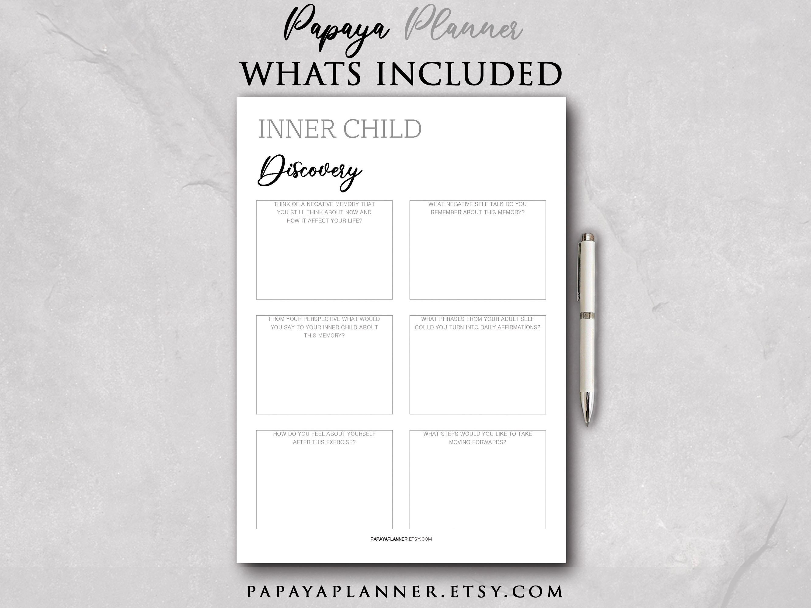 Inner Child Discovery Printable Planner, Personal Planner, Self ...