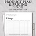 Product Pricing & Planner - Printable Planner, Business Template ...