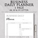 Business Daily Planner - Printable Planner, Business Template, Digital ...