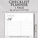 Checklist Tasks List Printable Planner, Productivity Planner, Habit ...