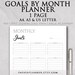 Goals by Month Printable Planner, Productivity Planner, Habit Tracker ...