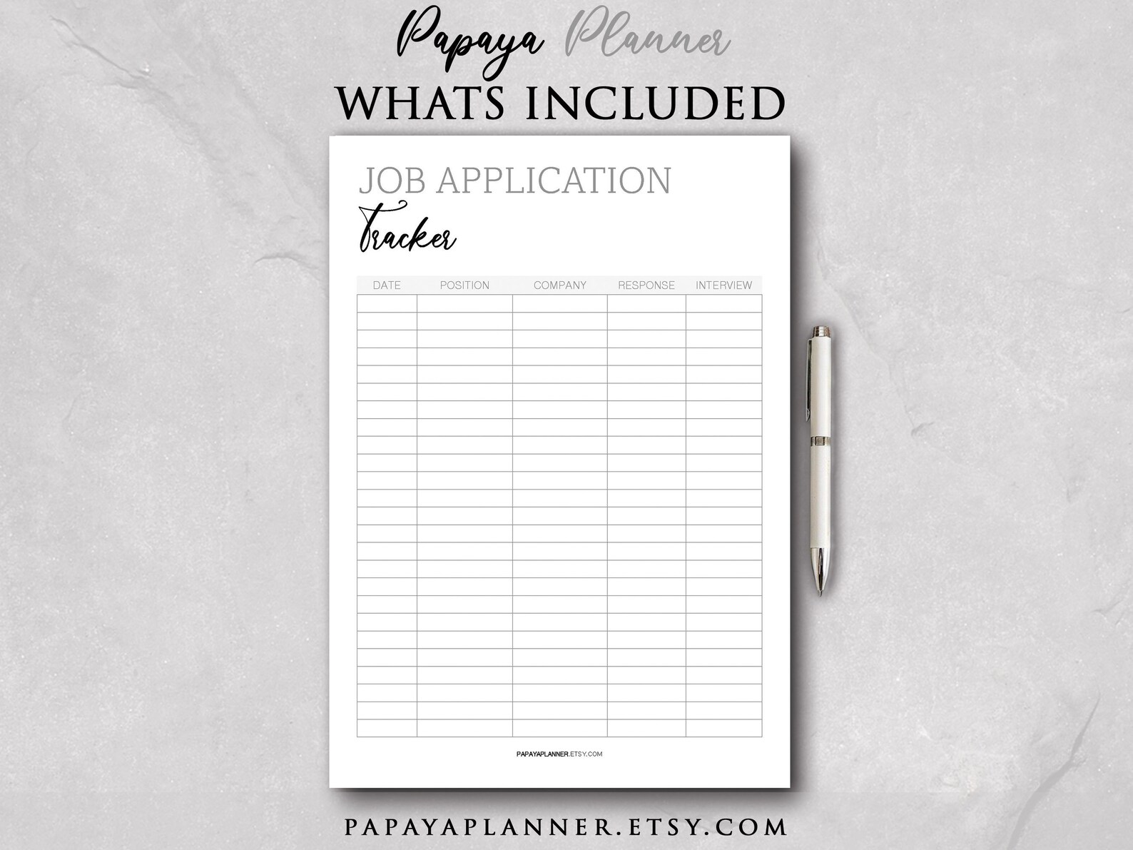 Job Application Tracker - Printable Planner, Personal Planner, Social ...