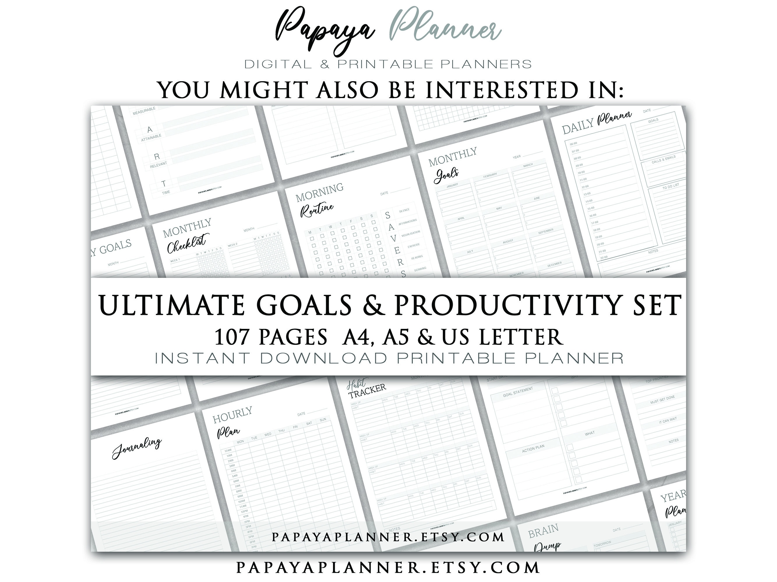 Monthly Budget Pack Printable Planner, Financial Template, Spending Log ...