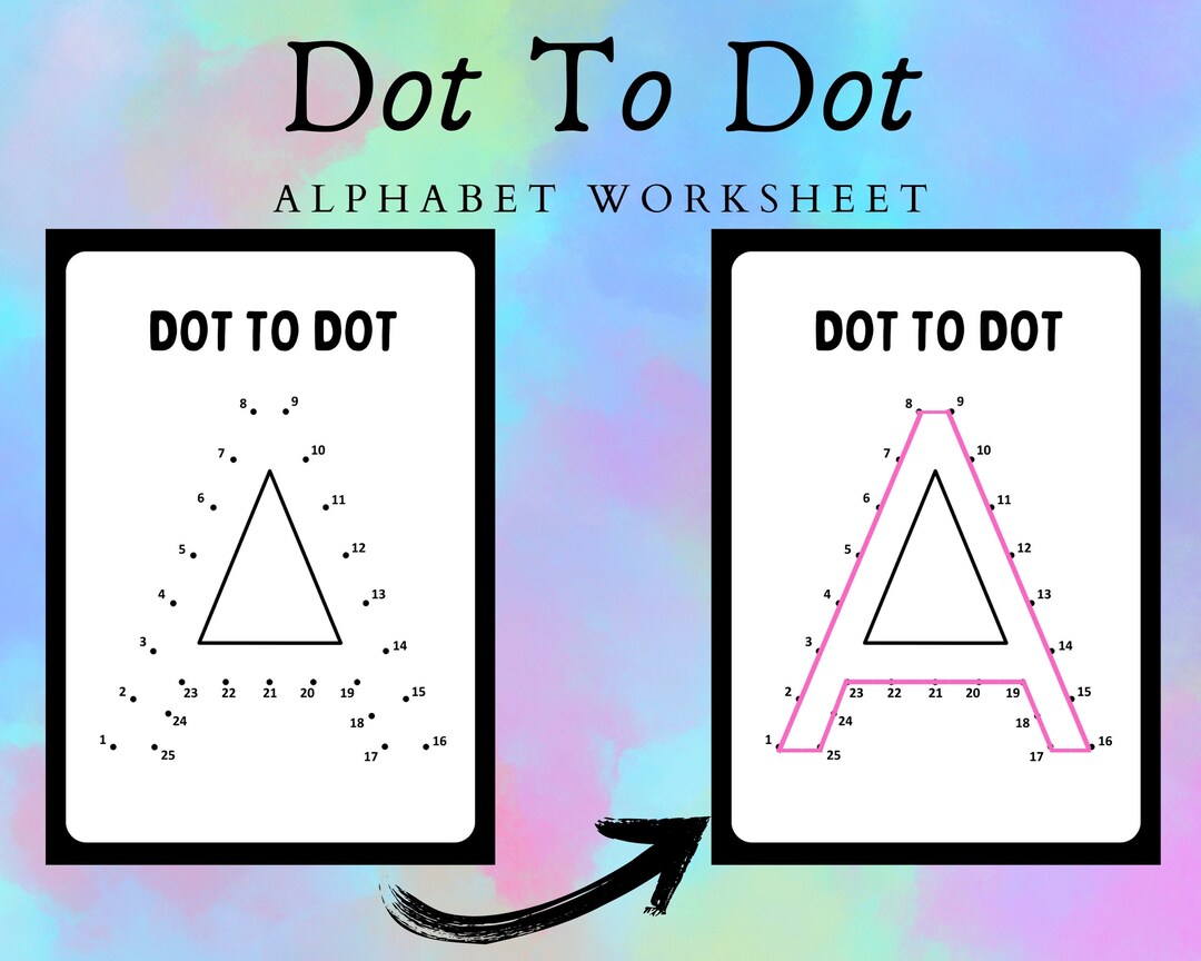 Dot to Dot Alphabet - Etsy