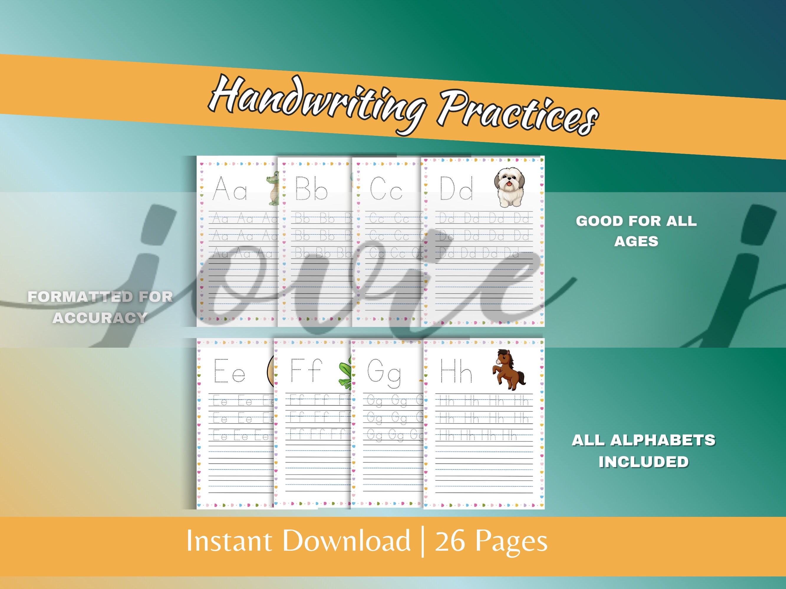Handwriting Practice Lettering Worksheets Lettering Guide Neat ...