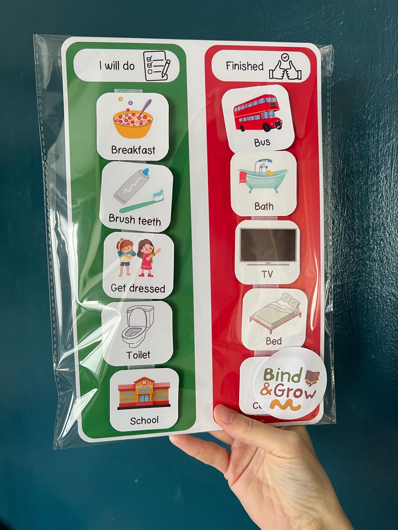 Daily Schedule Visual, Routine Schedule for Toddler, Autism Aids, Non ...