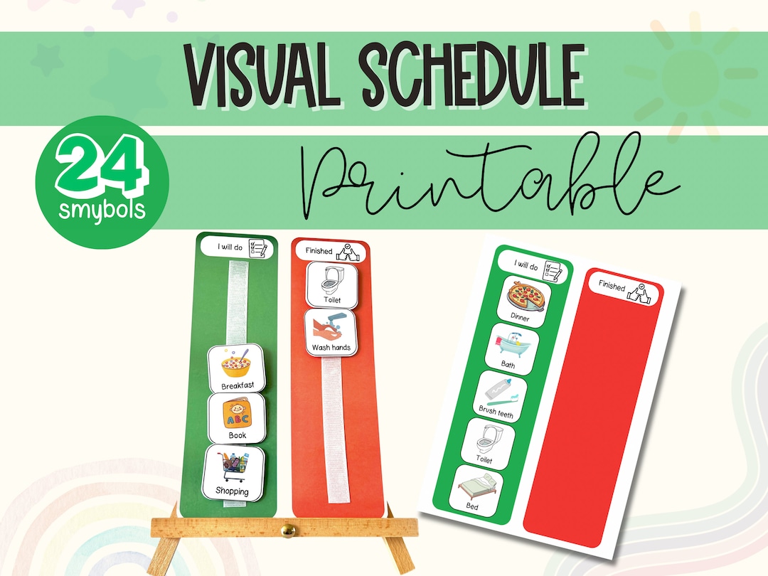 Visual Schedule for Autism Visual Cards Communication Now and Next ...
