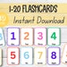 Number Flashcards 1-20 Flashcards Animal Flashcards Printable ...
