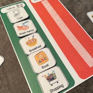 Visual Schedule for Autism Visual Cards Now and Next Board ADHD ...