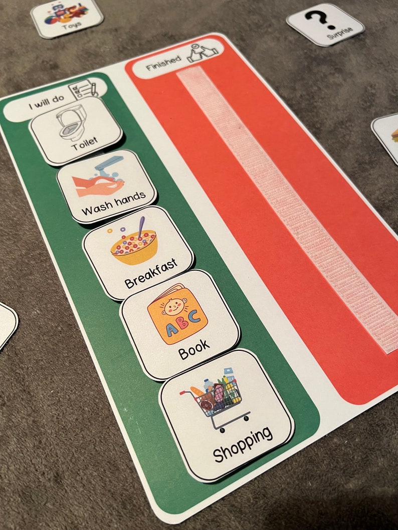 Visual Schedule for Autism Visual Cards Now and Next Board ADHD ...