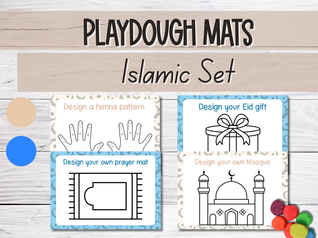 Islamic Playdough Mats for Muslim Kids Activity Playdough Mat Fine ...