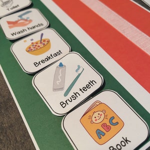 Daily Schedule Visual, Routine Schedule for Toddler, Autism Aids, Non ...