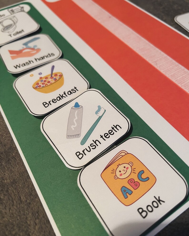 Daily Schedule Visual, Routine Schedule for Toddler, Autism Aids, Non ...