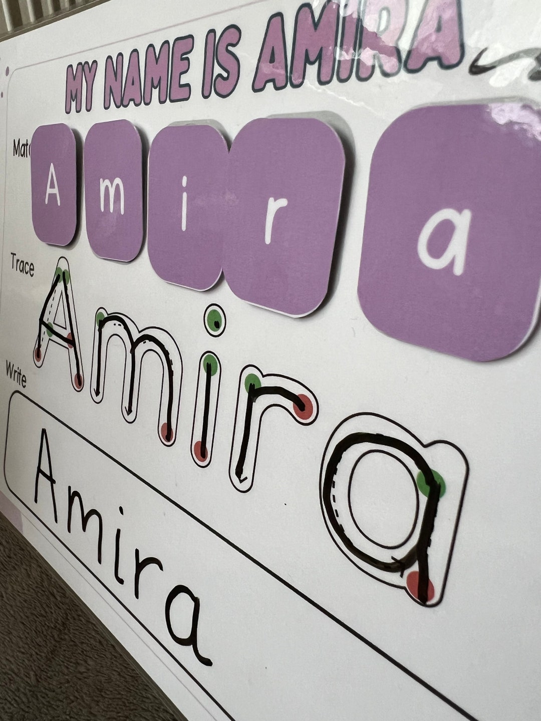 Learn to Write Name Letter Tracing Board Preschool Writing Letter ...