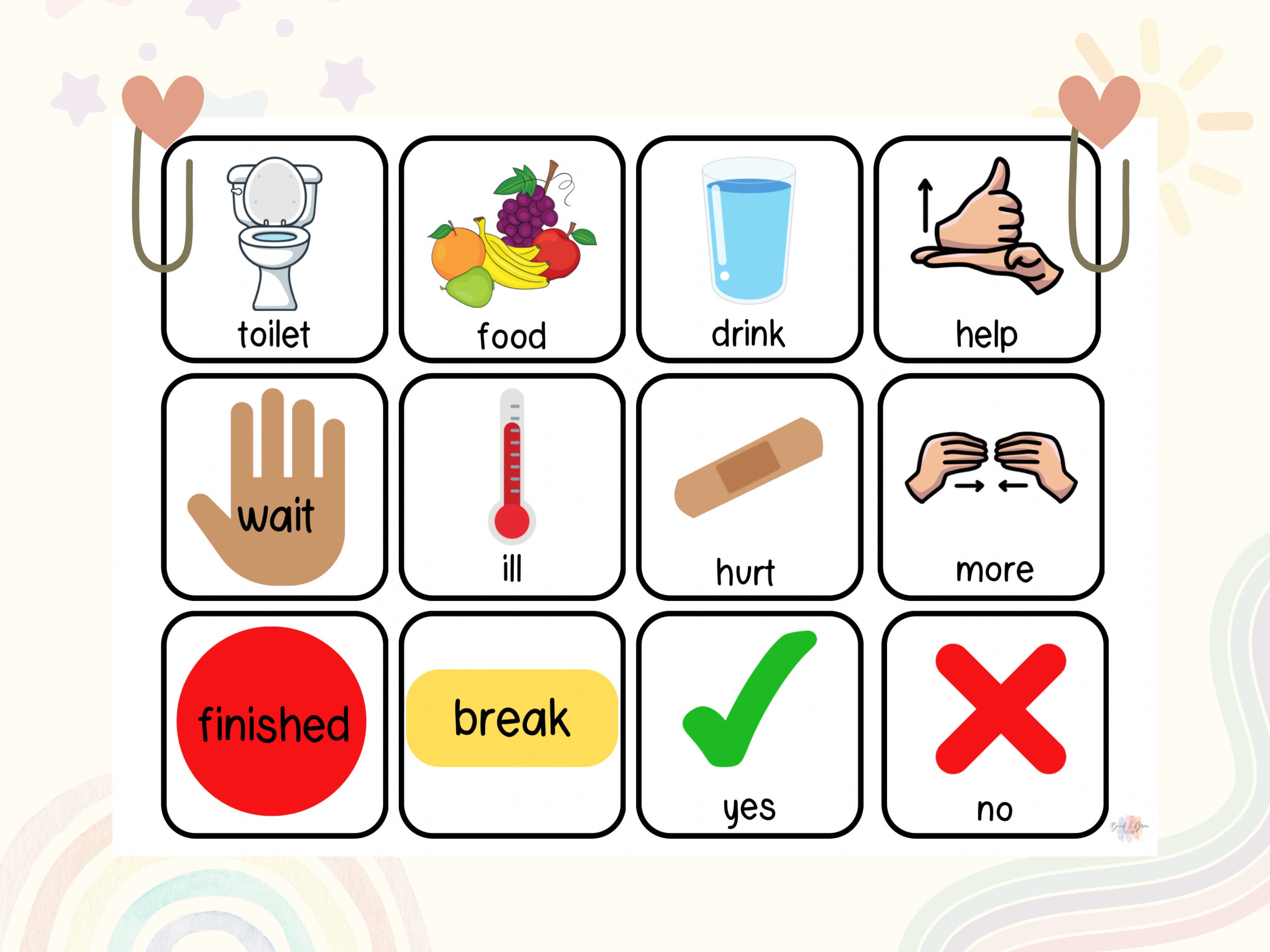 Non Verbal Communication Aid for Autism Communication Board Non Verbal ...