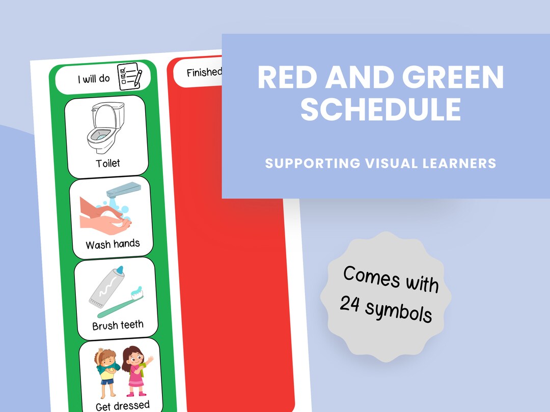 Daily Visual Schedule Autism Schedule Toddler Visual Schedule Adult ...