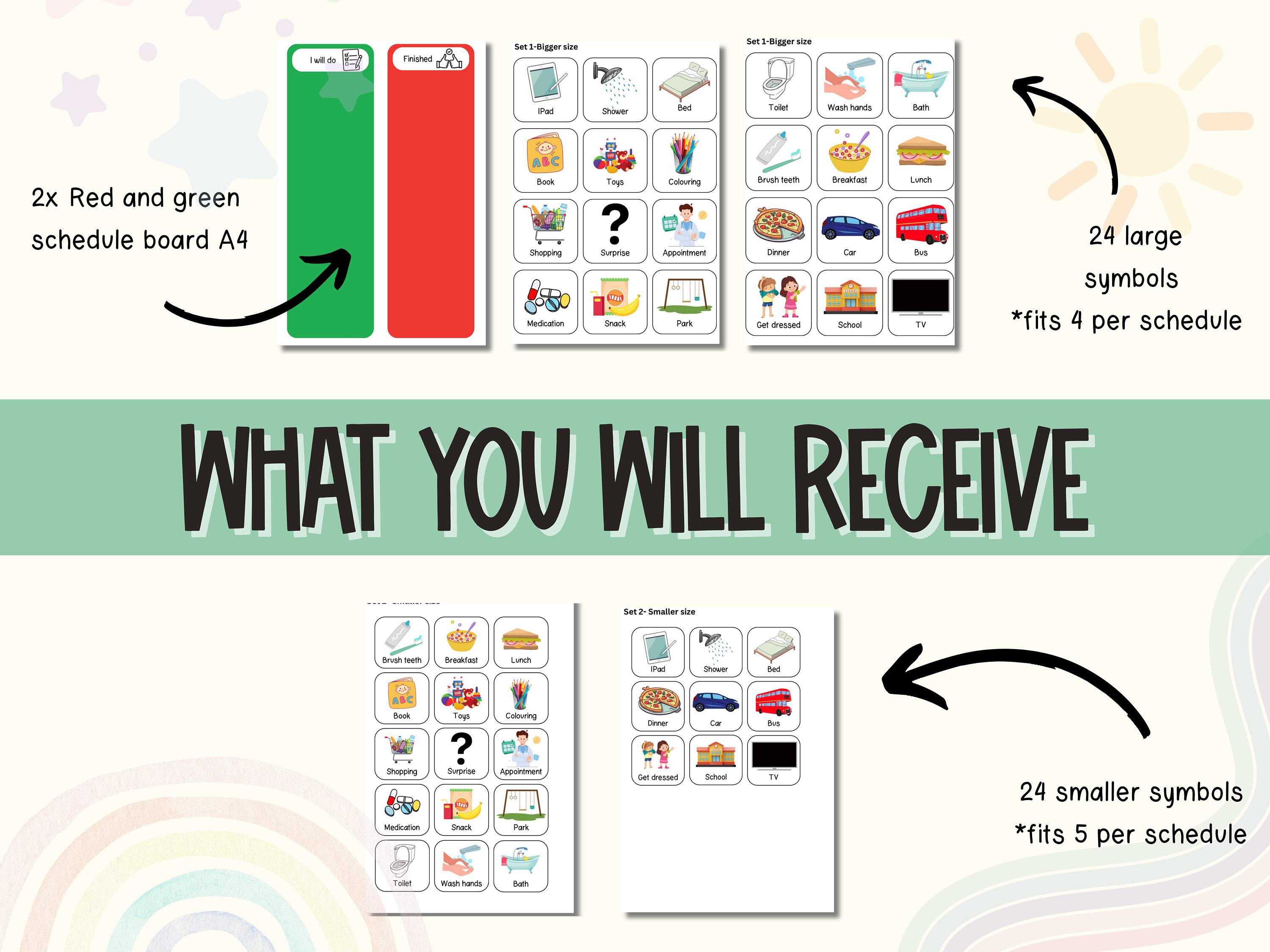 Visual Schedule for Autism Visual Cards Now and Next Board ADHD ...