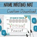 Name Writing Mat, Name Tracing, Letter Tracing Board, Letter Matching ...