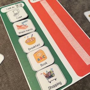 Daily Schedule Visual, Routine Schedule for Toddler, Autism Aids, Non ...