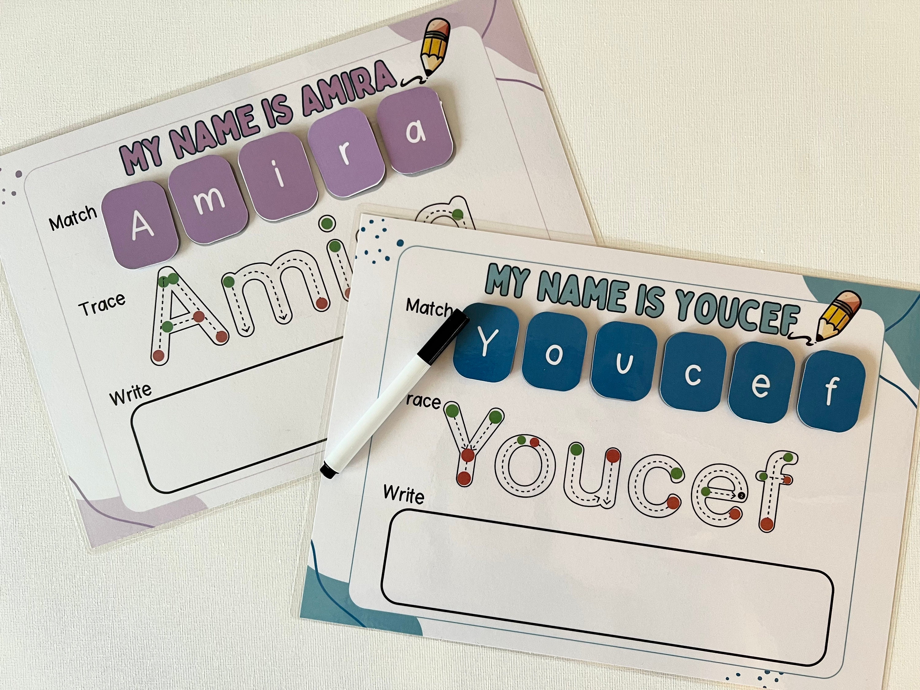 Name Writing Mat, Name Tracing, Letter Tracing Board, Letter Matching ...
