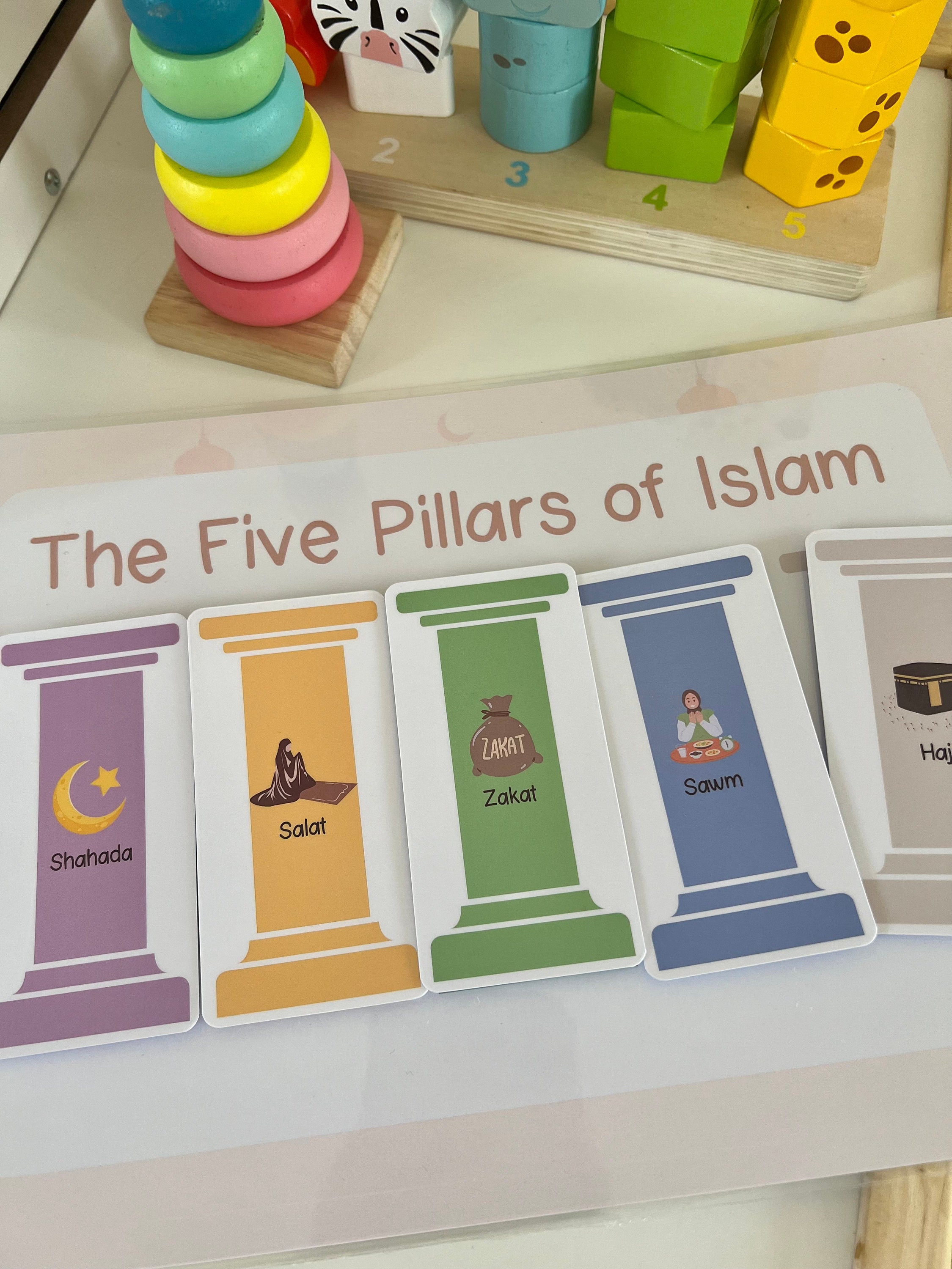 Five Pillars of Islam Kid Activity Eid Gift for Eid Al Adha Islamic ...