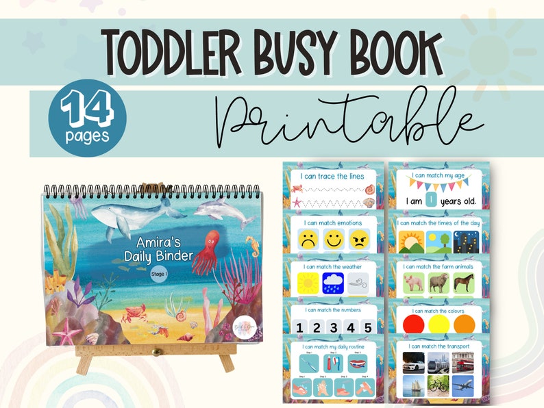 Toddler Busy Book Printable Activities for Kids Learning Printable ...