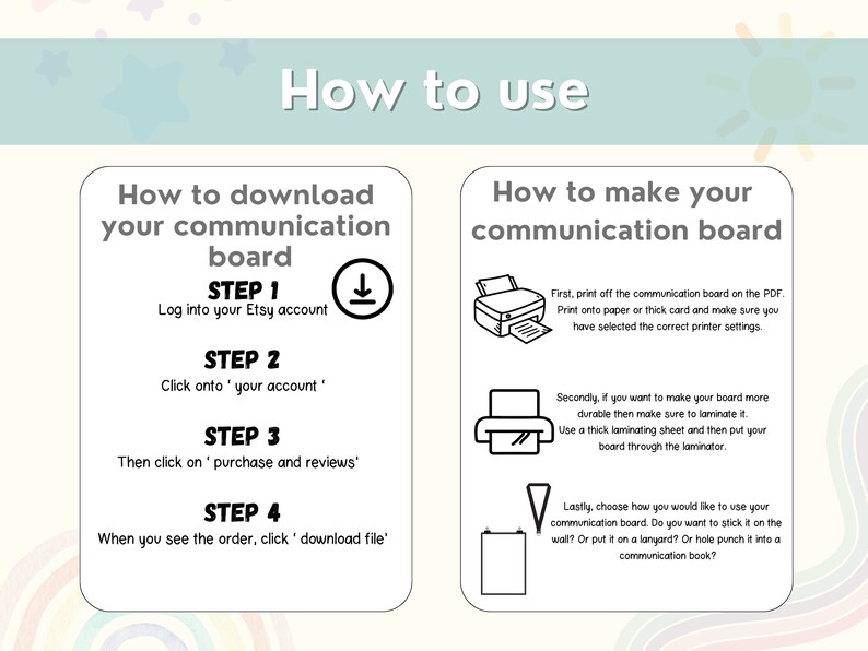 Communication Board for Non Verbal Core Vocabulary Board for Autism ...